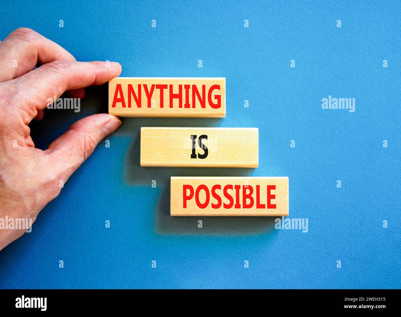Anything is possible symbol. Concept words Anything is possible on ...