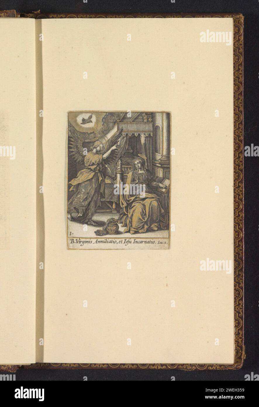 Annunciation, Adriaen Collaert, After Cornelis Galle (I), After Maerten de Vos, c. 1580 - c ...