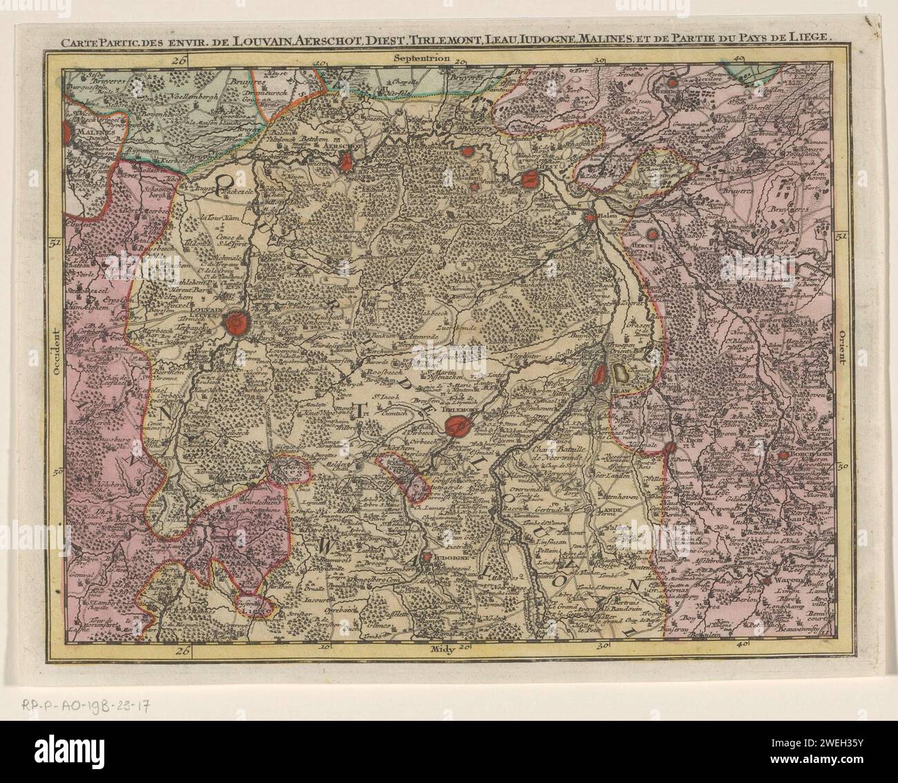 Part of a map of the Austrian Netherlands, Tobias Conrad Lotter, After ...