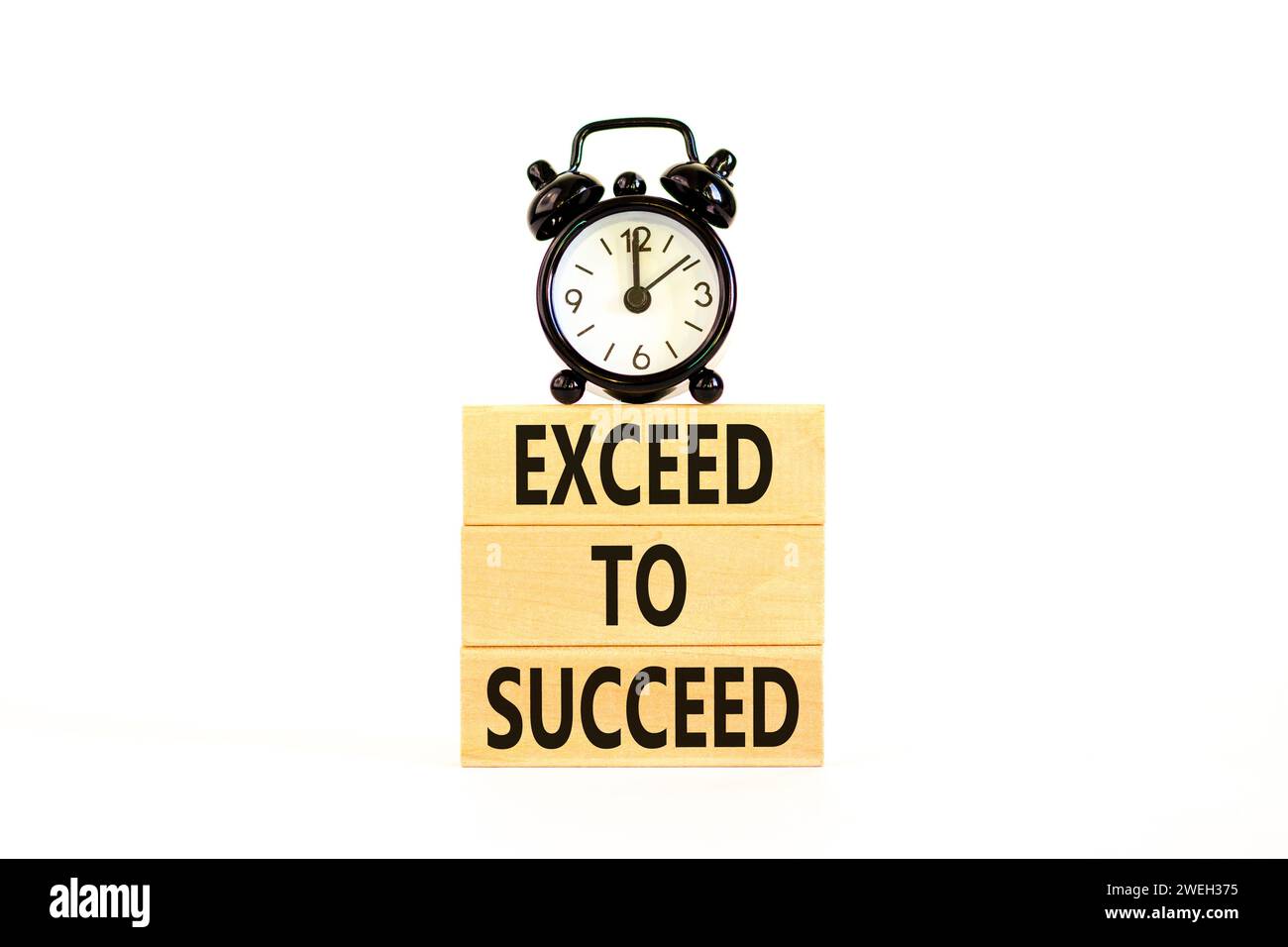 Exceed to succeed symbol. Concept words Exceed to succeed on beautiful ...
