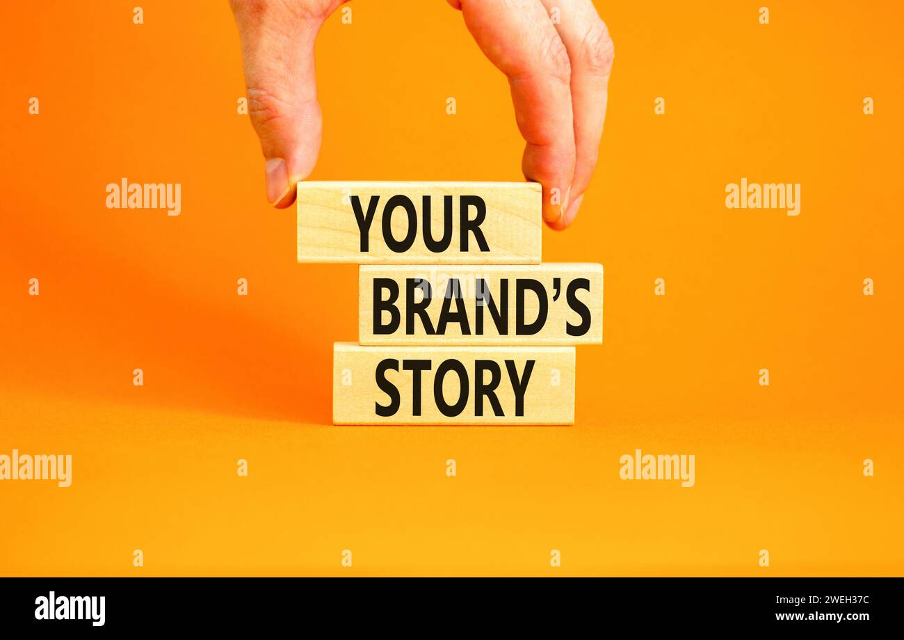 Branding and your brand story symbol. Concept words Your brands story ...