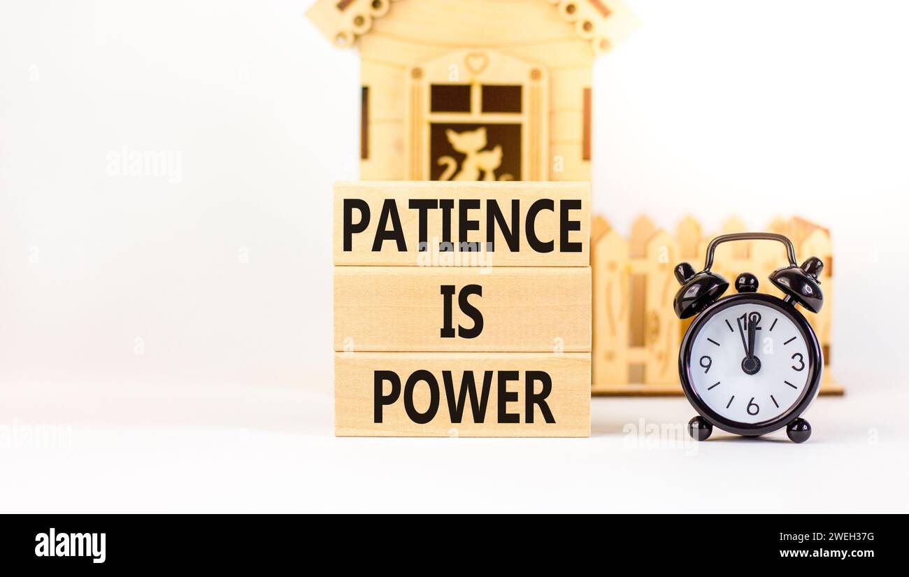Patience is power symbol. Concept words Patience is power on beautiful ...
