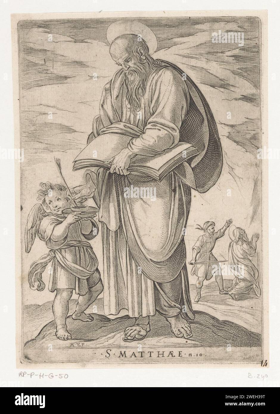 Saint Matthew, Antonio Tempesta, 1565 - 1630 print The Holy Matthew ...