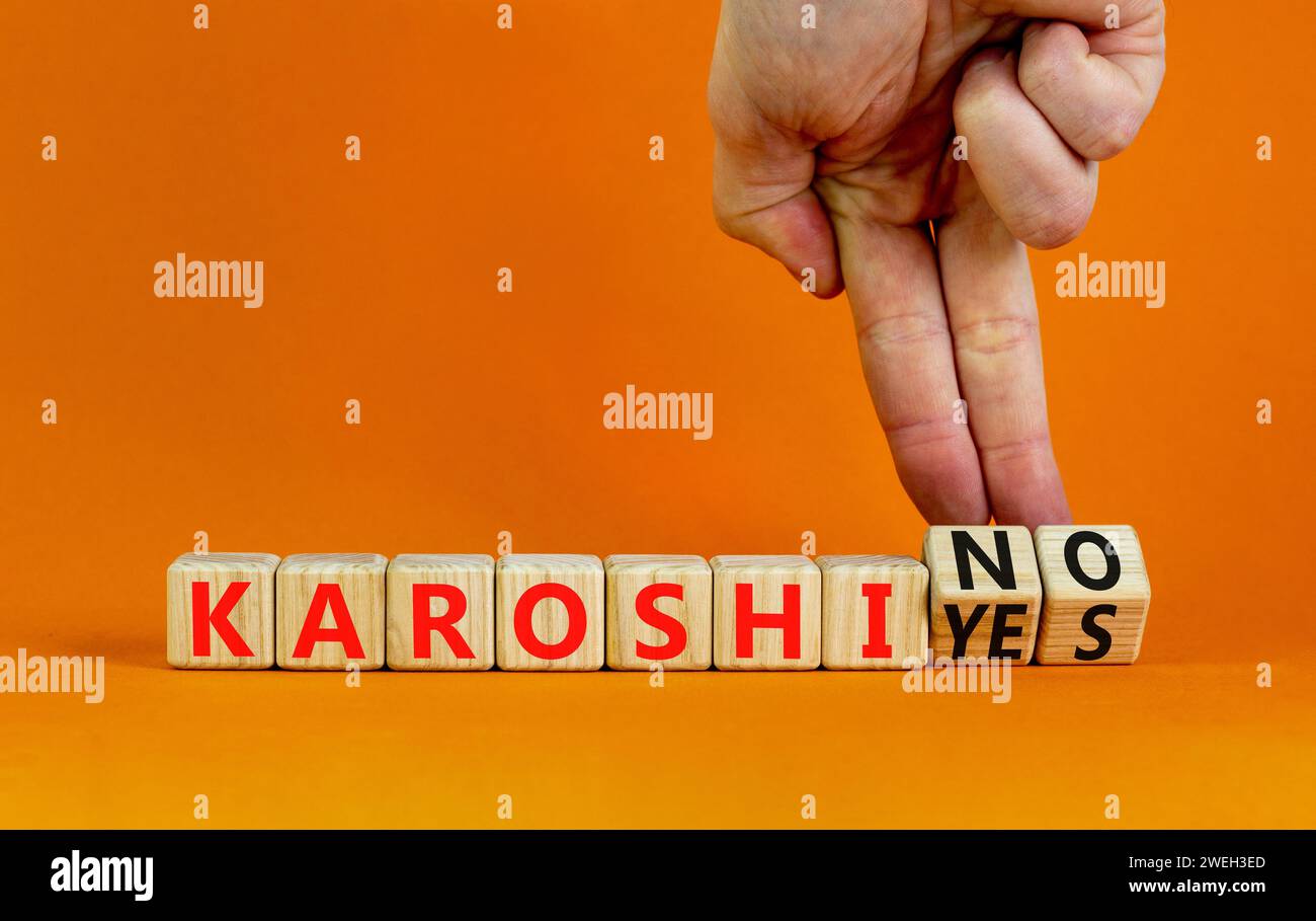 Karoshi yes or no symbol. Concept words Karoshi Yes or No on beautiful ...