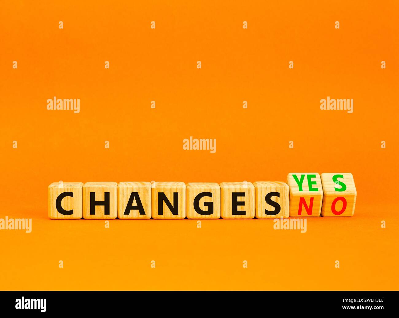 Changes yes or no symbol. Concept words Changes no to Changes yes on ...