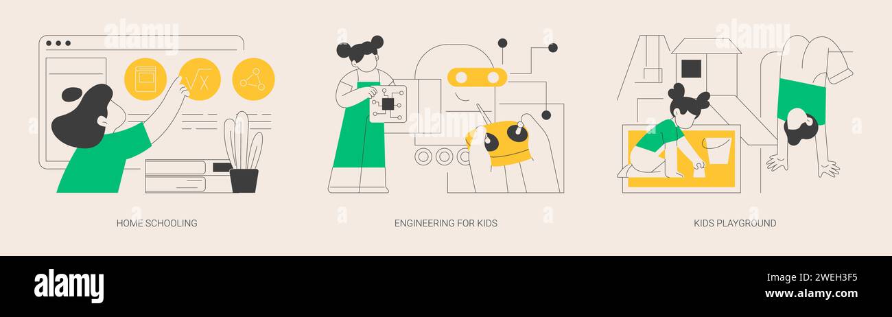 Kids development abstract concept vector illustrations Stock Vector ...