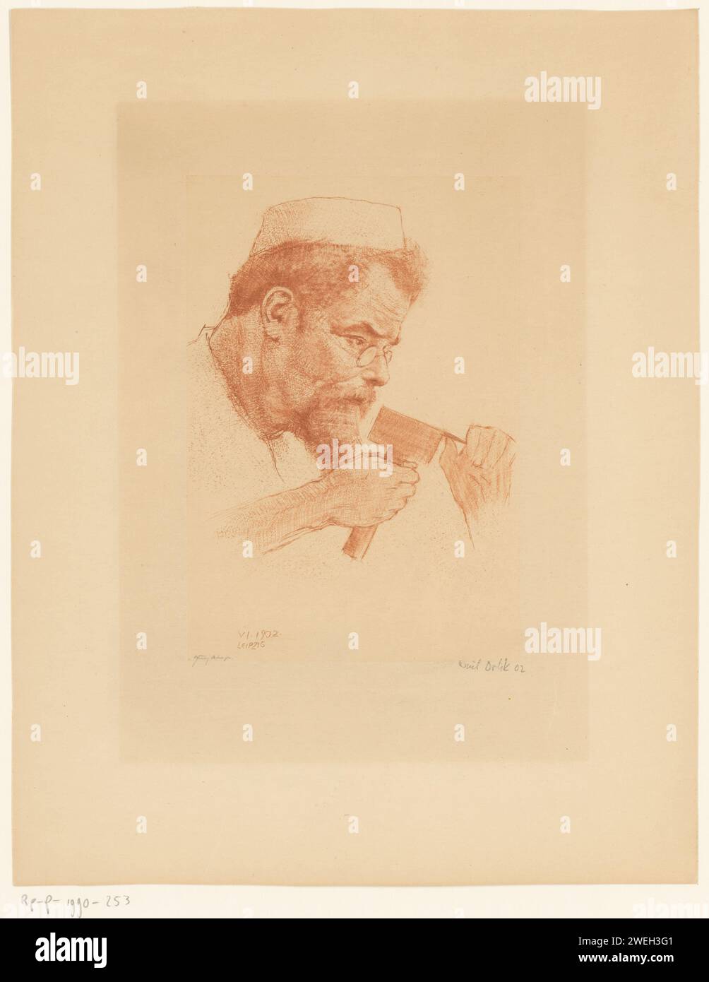Portret Van Max Klinger, Emil Orlik, 1902 print paper etching ...