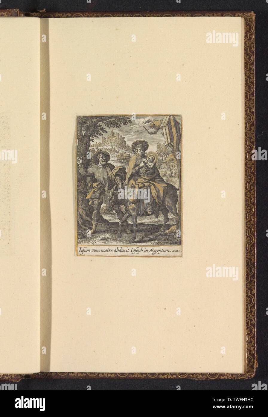 Flight to Egypt, Adriaen Collaert, after Jan-Baptist Barbé, After Maerten de Vos, c. 1580 - c ...