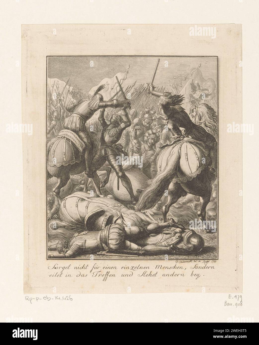 Rudolf I Verslaat Ottokar II in Wenen, Daniel Nikolaus Chodowiecki ...