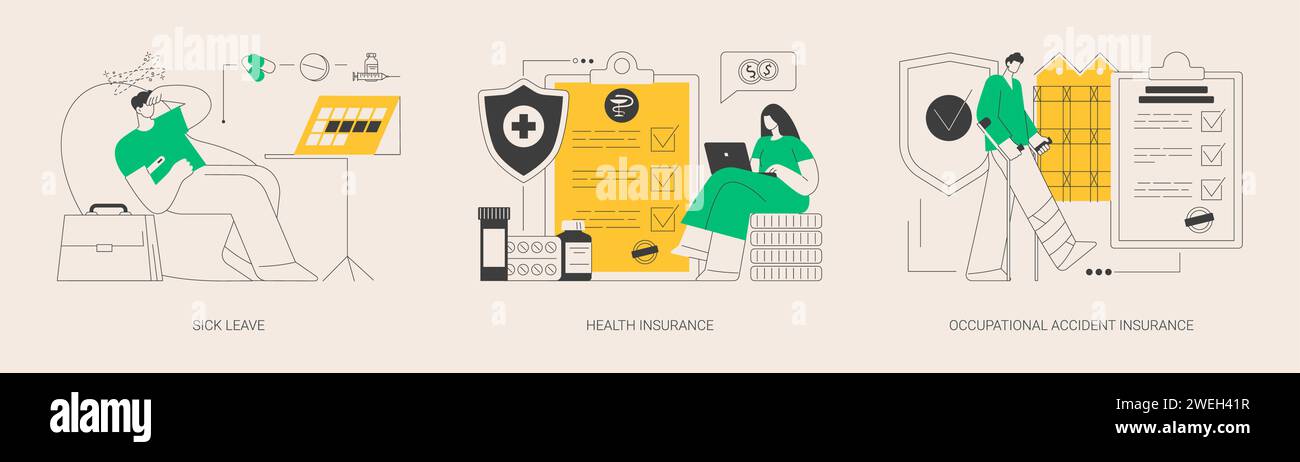 Social insurance abstract concept vector illustrations Stock Vector ...