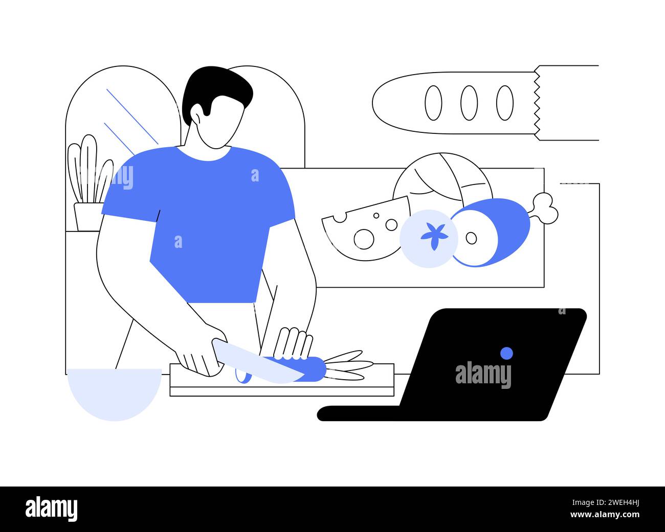 Try new recipe isolated cartoon vector illustrations Stock Vector Image ...