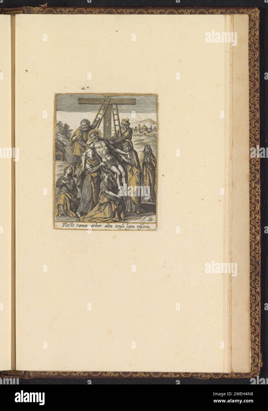 Cross -decline, Adriaen Collaert, c. 1580 - c. 1590 print Crossing. Part of the press series ...