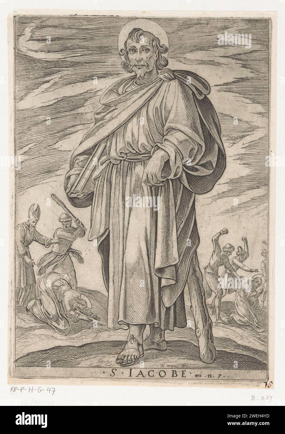 The Holy Jacobus De Lessere, Antonio Tempesta, 1565 - 1630 print The ...