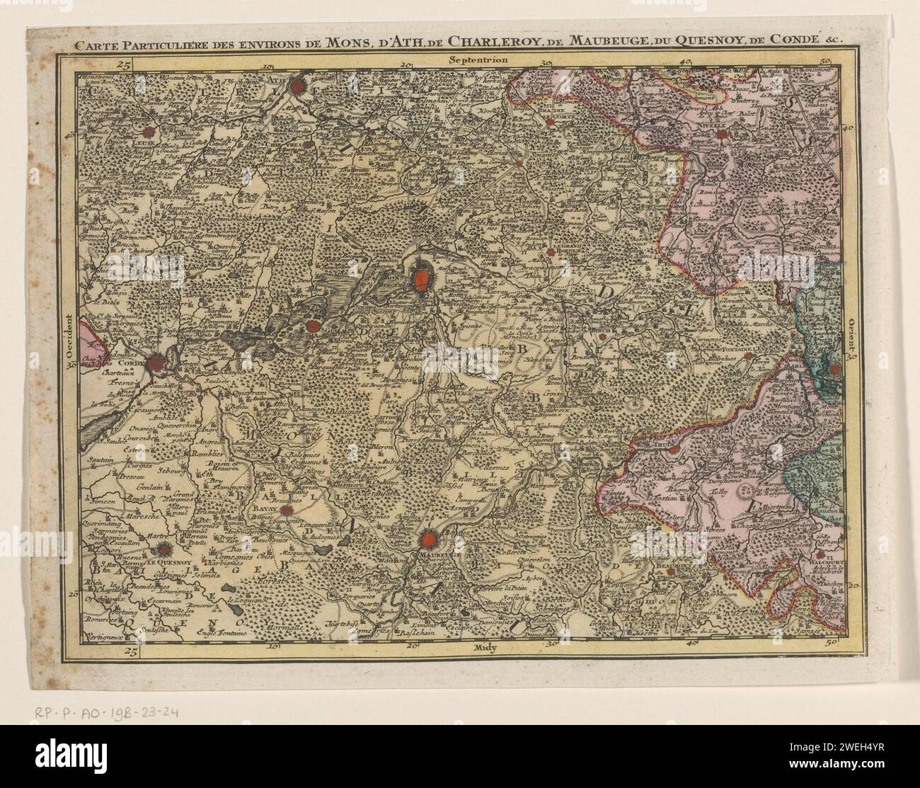 Part of a map of the Austrian Netherlands, Tobias Conrad Lotter, After ...