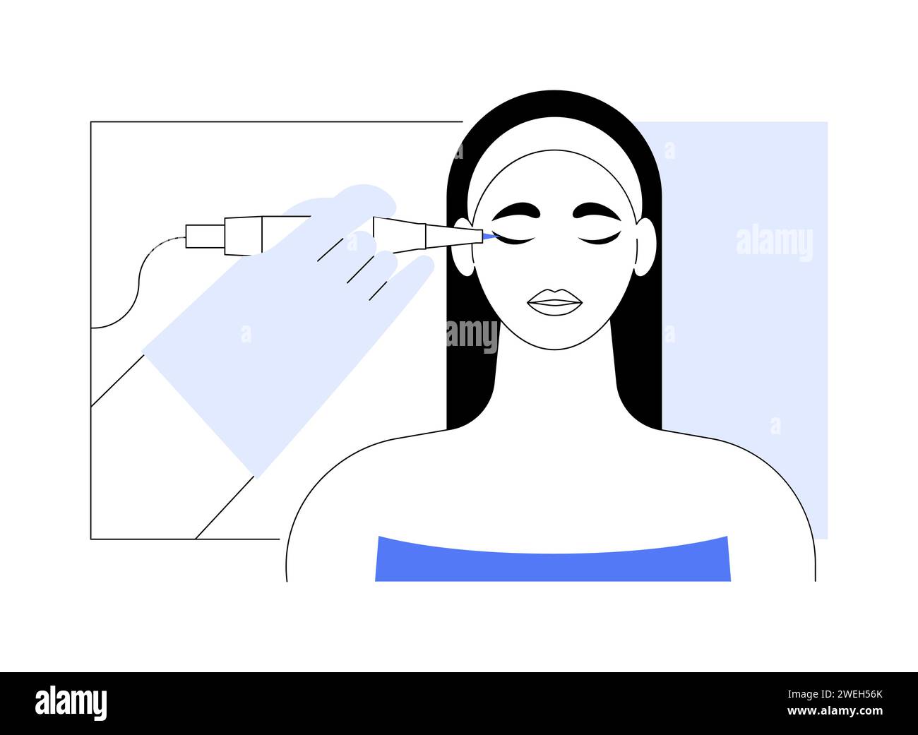 Permanent makeup isolated cartoon vector illustrations Stock Vector ...