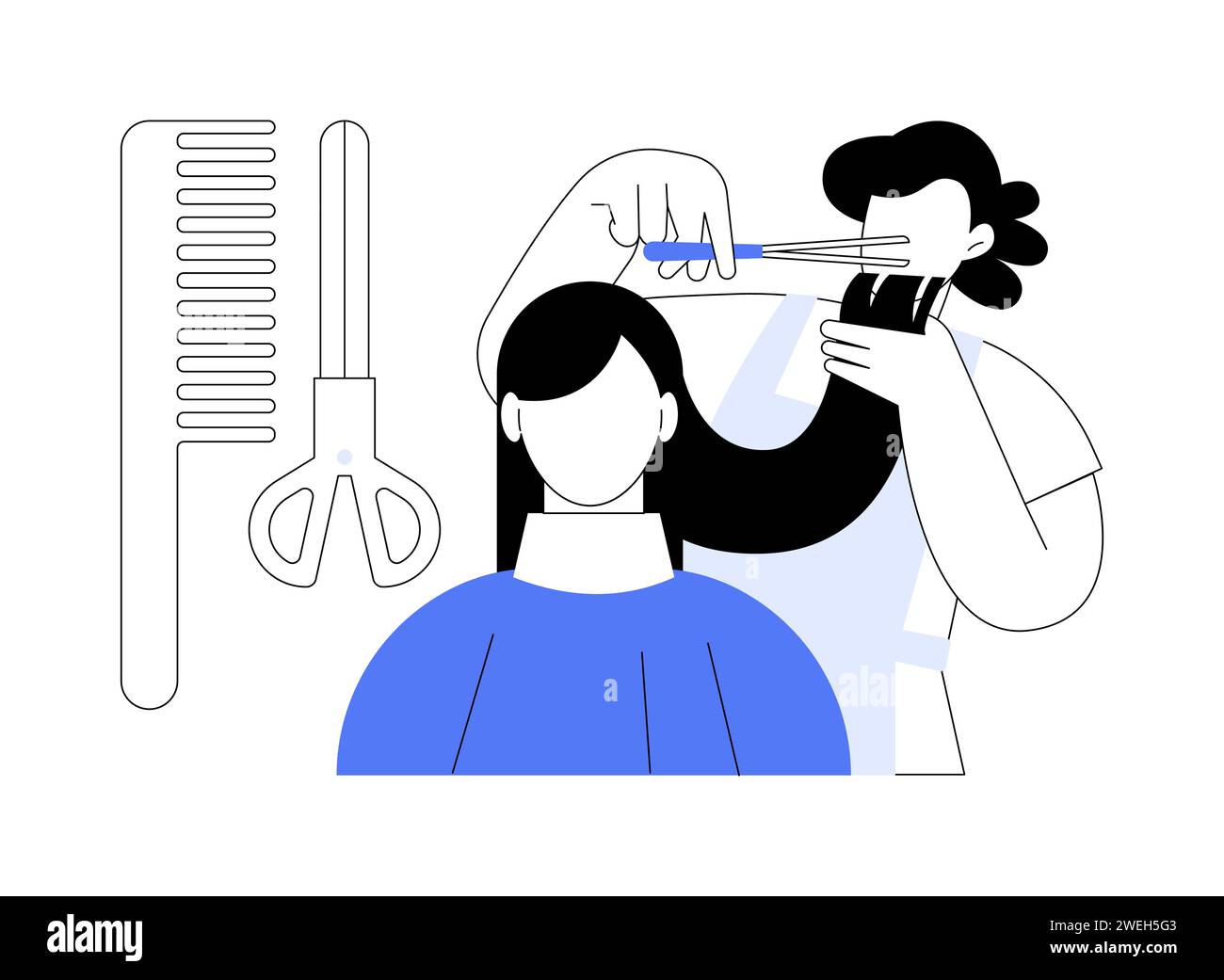 Salon haircut isolated cartoon vector illustrations Stock Vector Image ...