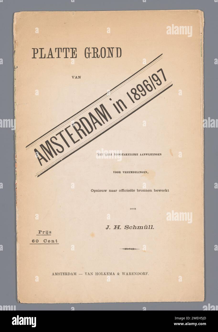 Map of Amsterdam, Anonymous, After Johan Herman Schmüll, 1896 - 1897 ...