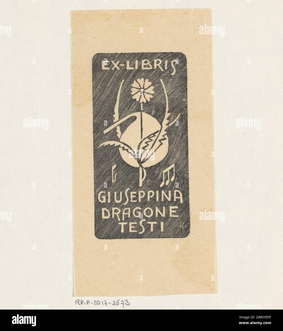 Ex libris van giuseppina dragone texts, Anonymous, 1900 - 1999 paper ...