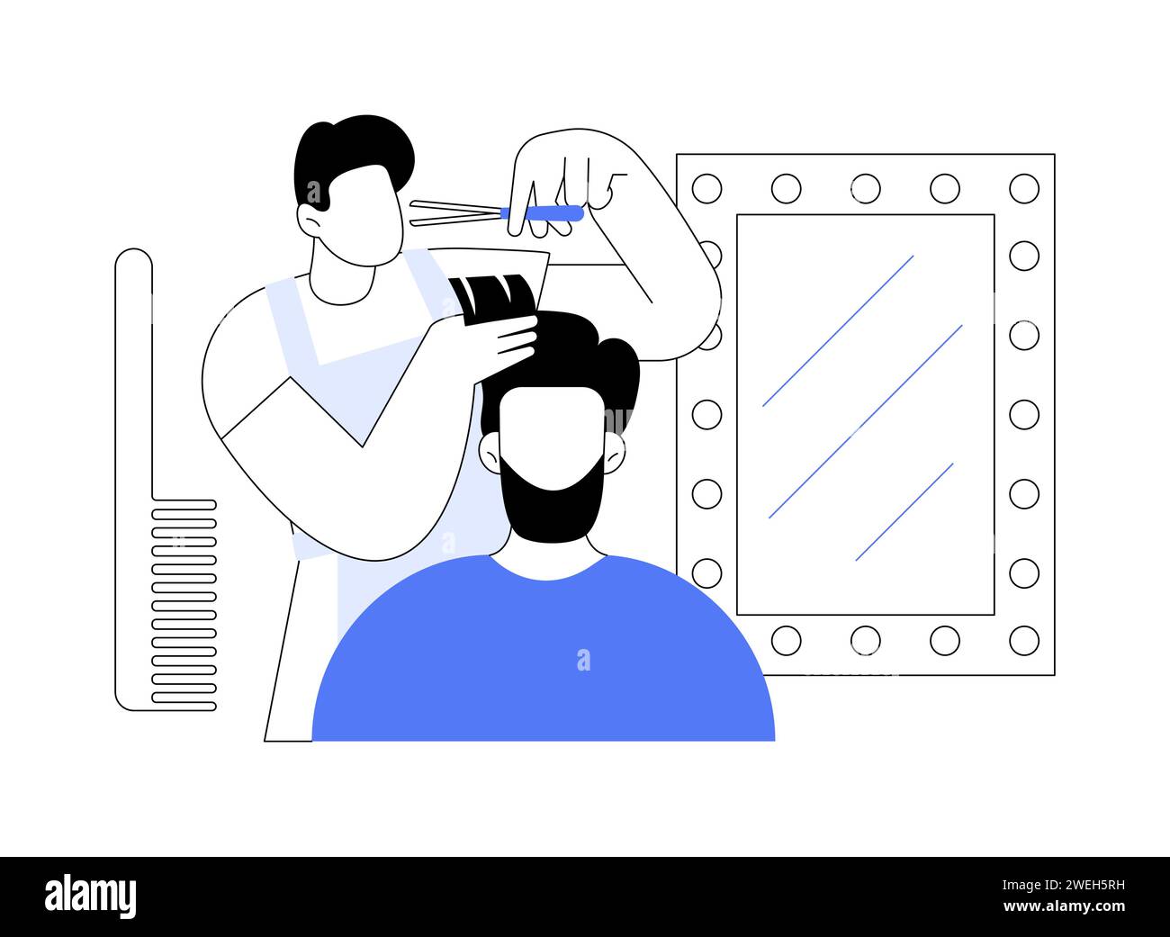 Haircut isolated cartoon vector illustrations Stock Vector Image & Art ...