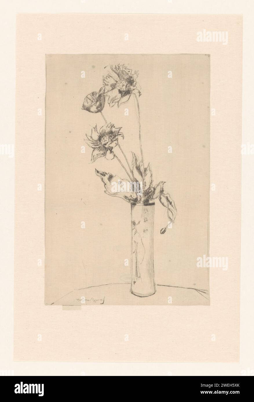 Flowers in a vase with Chinese motifs, Théodore Roussel, 1896 - 1897 ...