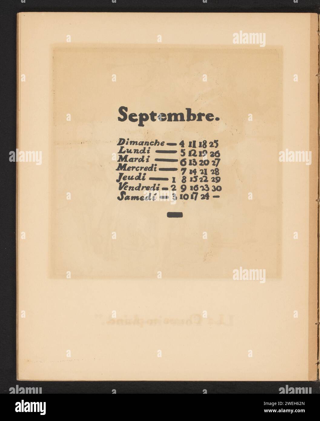 September calendar illustration hi-res stock photography and images - Alamy