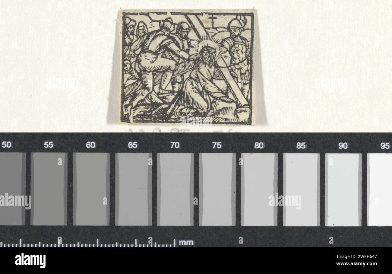 Crossing of Christ, Anonymous, 1600 - 1699 print paper letterpress ...