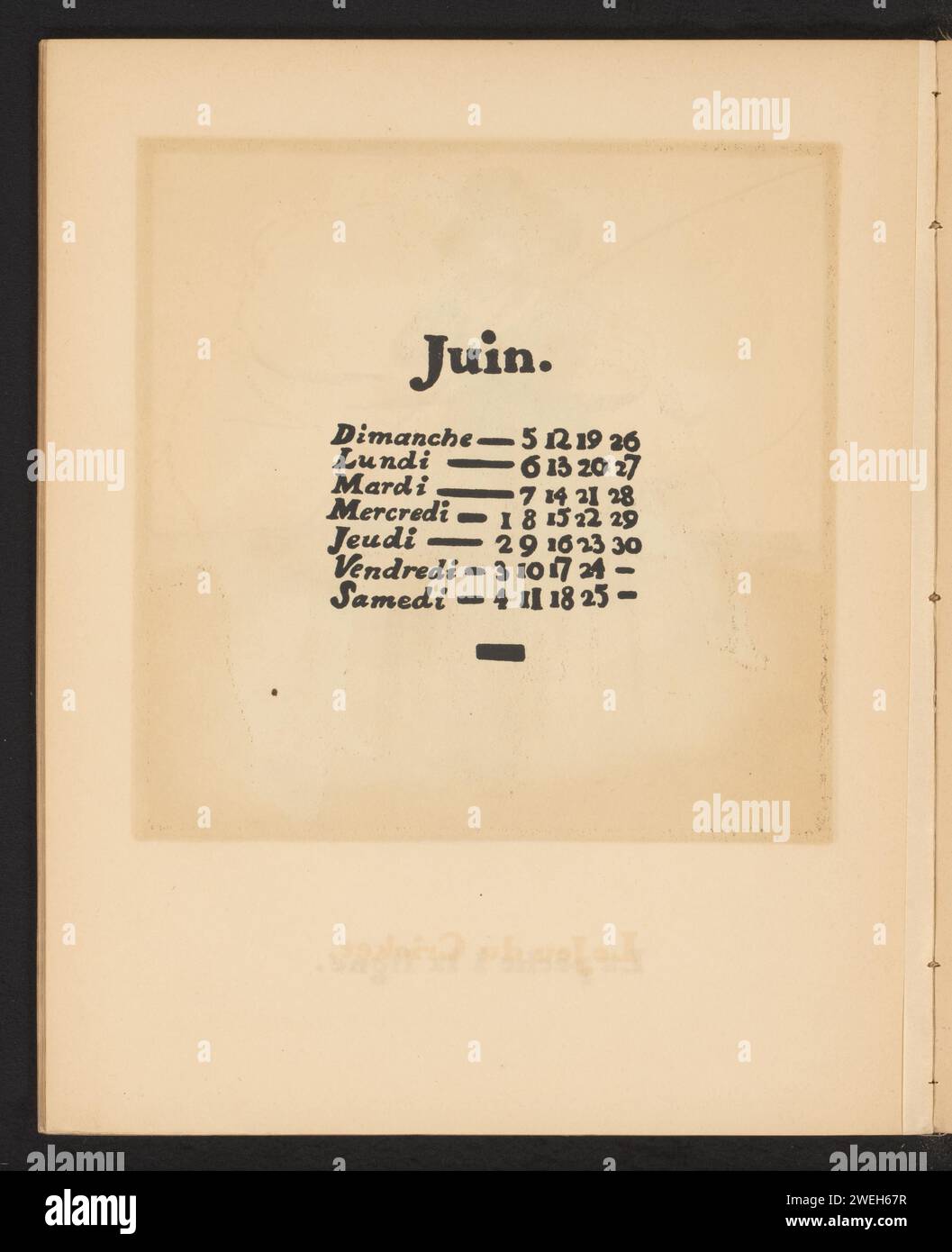 June, William Nicholson, 1898 print Calendar month in the illustration ...