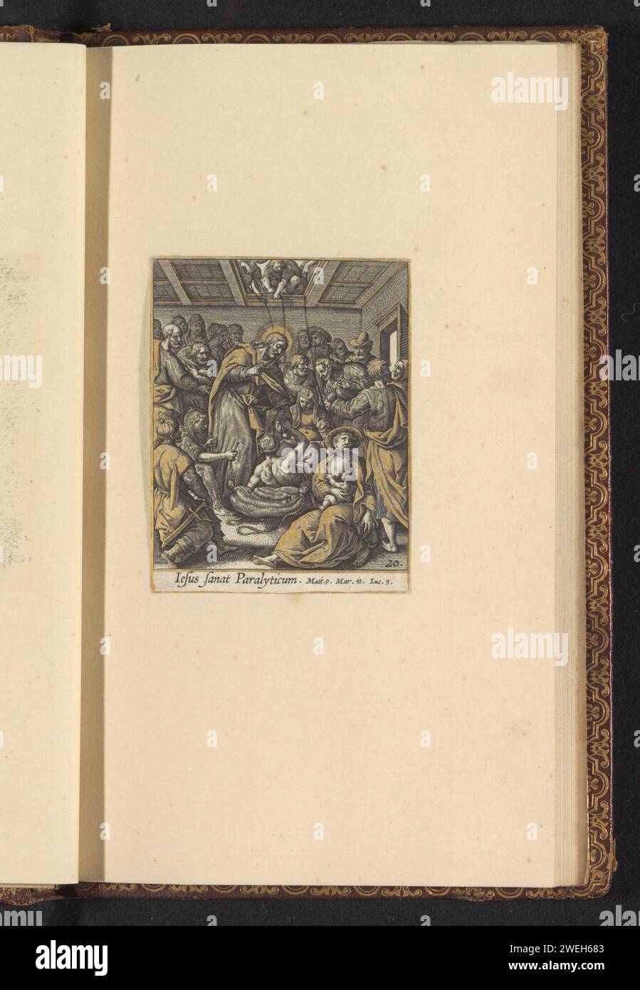 Christ heals a paralyzed man, Adriaen Collaert, after Jan Baptiste Collaert, After Maerten de ...