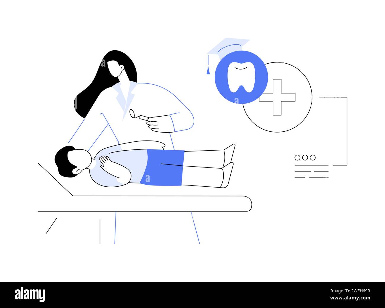 Pediatric dental examination Stock Vector Images - Alamy