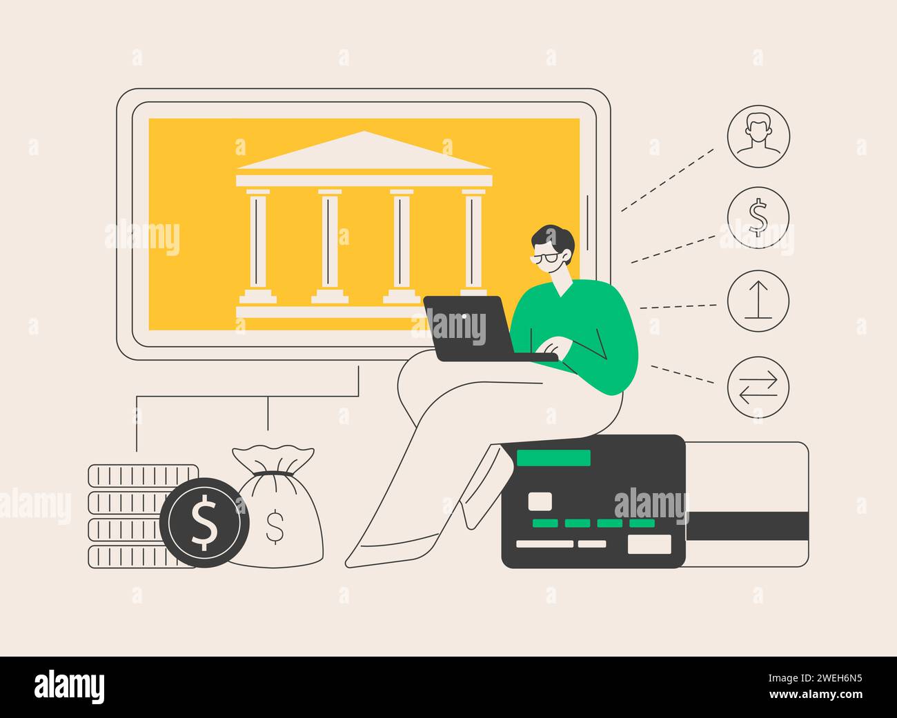 Open banking platform abstract concept vector illustration Stock Vector ... Open banking platform abstract concept vector illustration Stock Vector ...