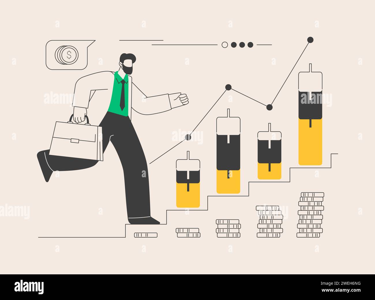Stock market abstract concept vector illustration Stock Vector Image ...