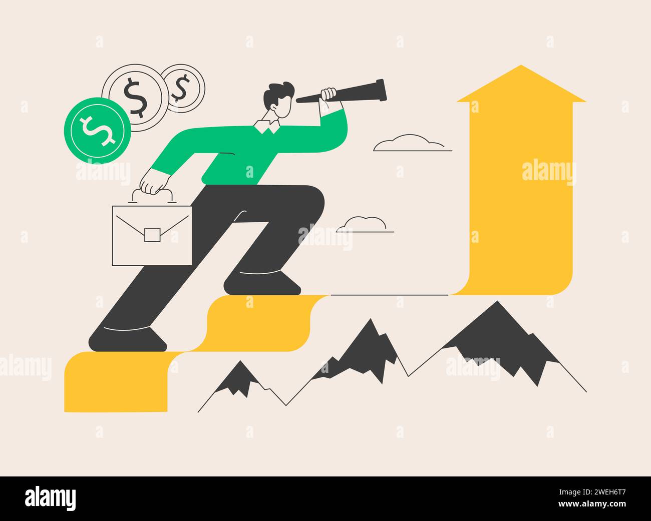Business direction abstract concept vector illustration Stock Vector ...