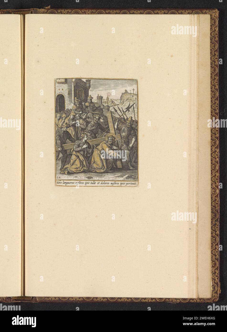 Crossing with St. Veronica, Adriaen Collaert, c. 1580 - c. 1590 print Crossing with St. Veronica ...