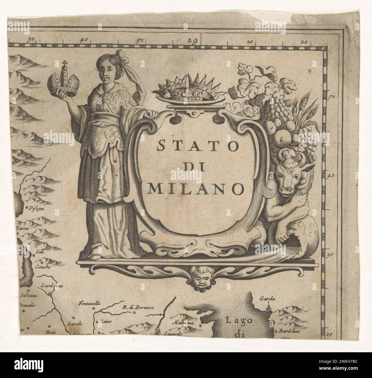 Map of italy 1640 hi-res stock photography and images - Alamy