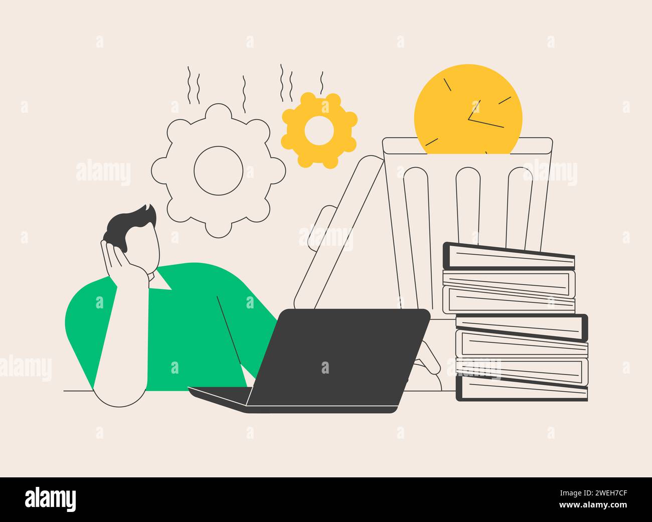 Procrastination abstract concept vector illustration Stock Vector Image ...