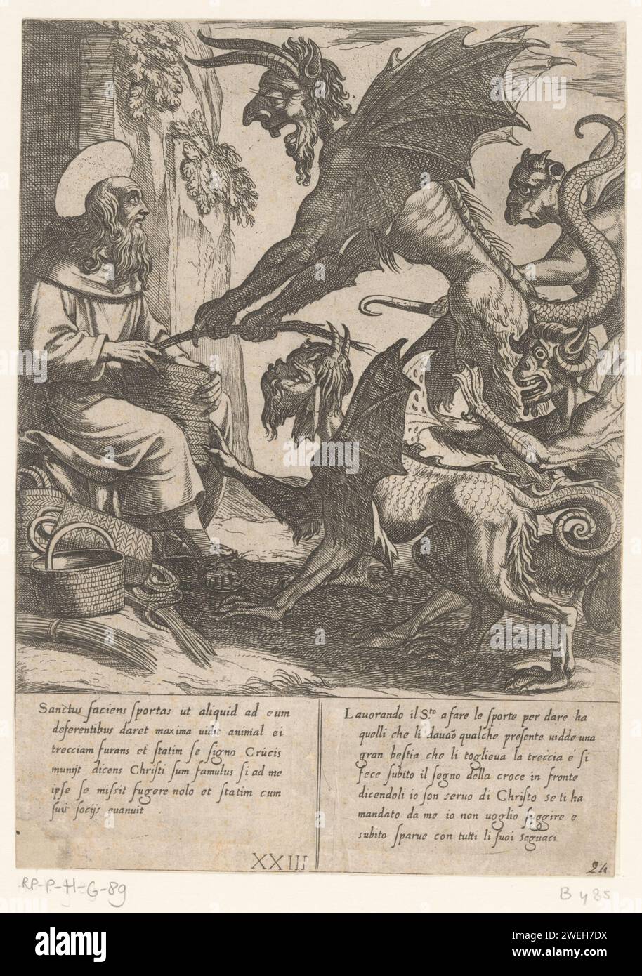 H. Antonius de Demons, Antonio Tempesta, after Niccolò Circignani ...