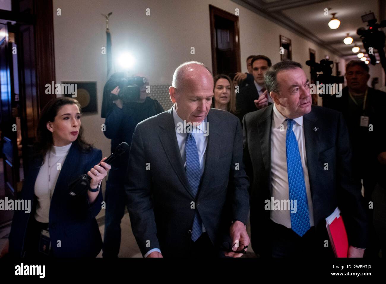 Boeing CEO Dave Calhoun arrives at the office of United States Senator ...