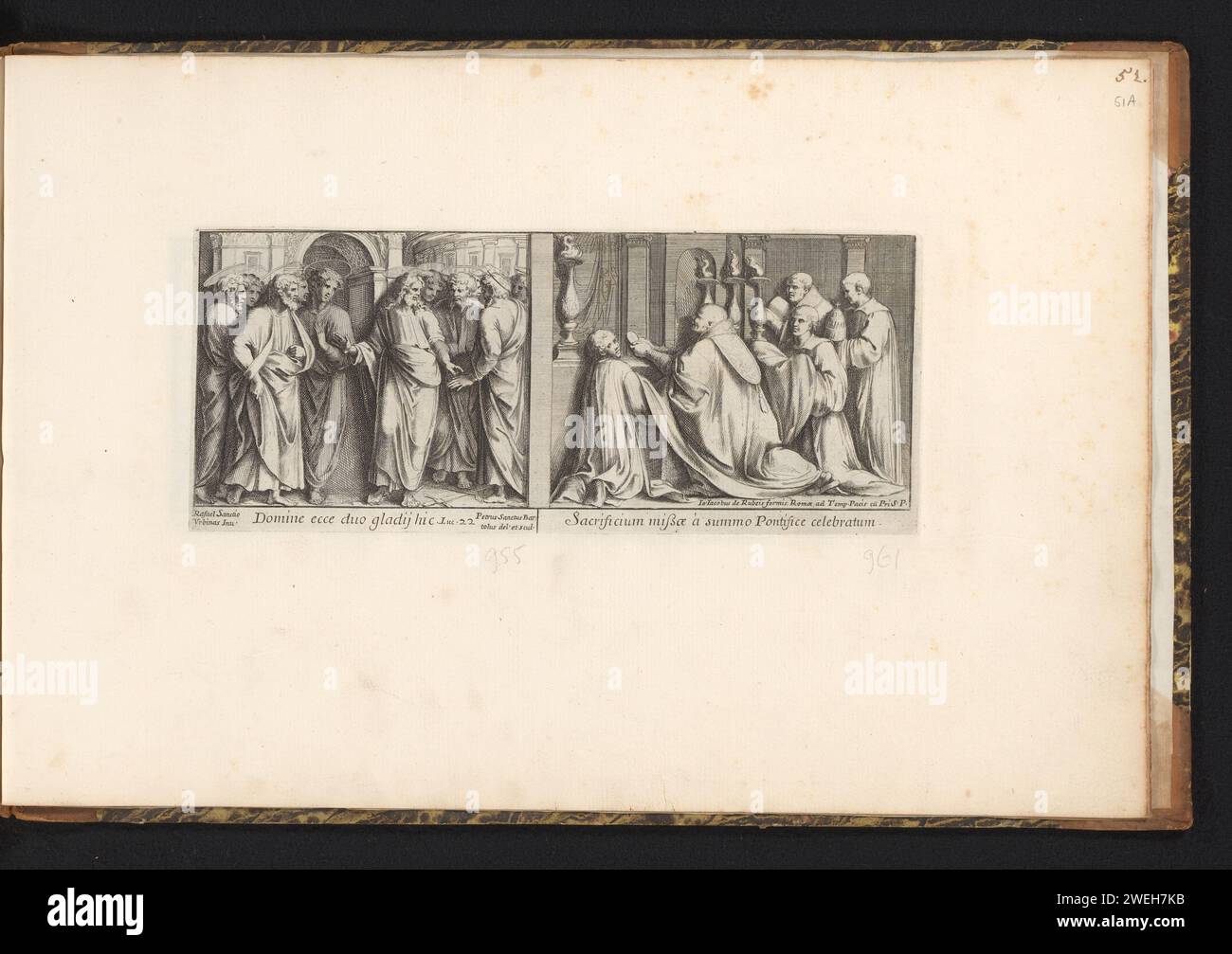 Christ and his Apostles and the Eucharist, Pietro Sante Bartoli, After Rafaël, 1645 - 1700 print ...