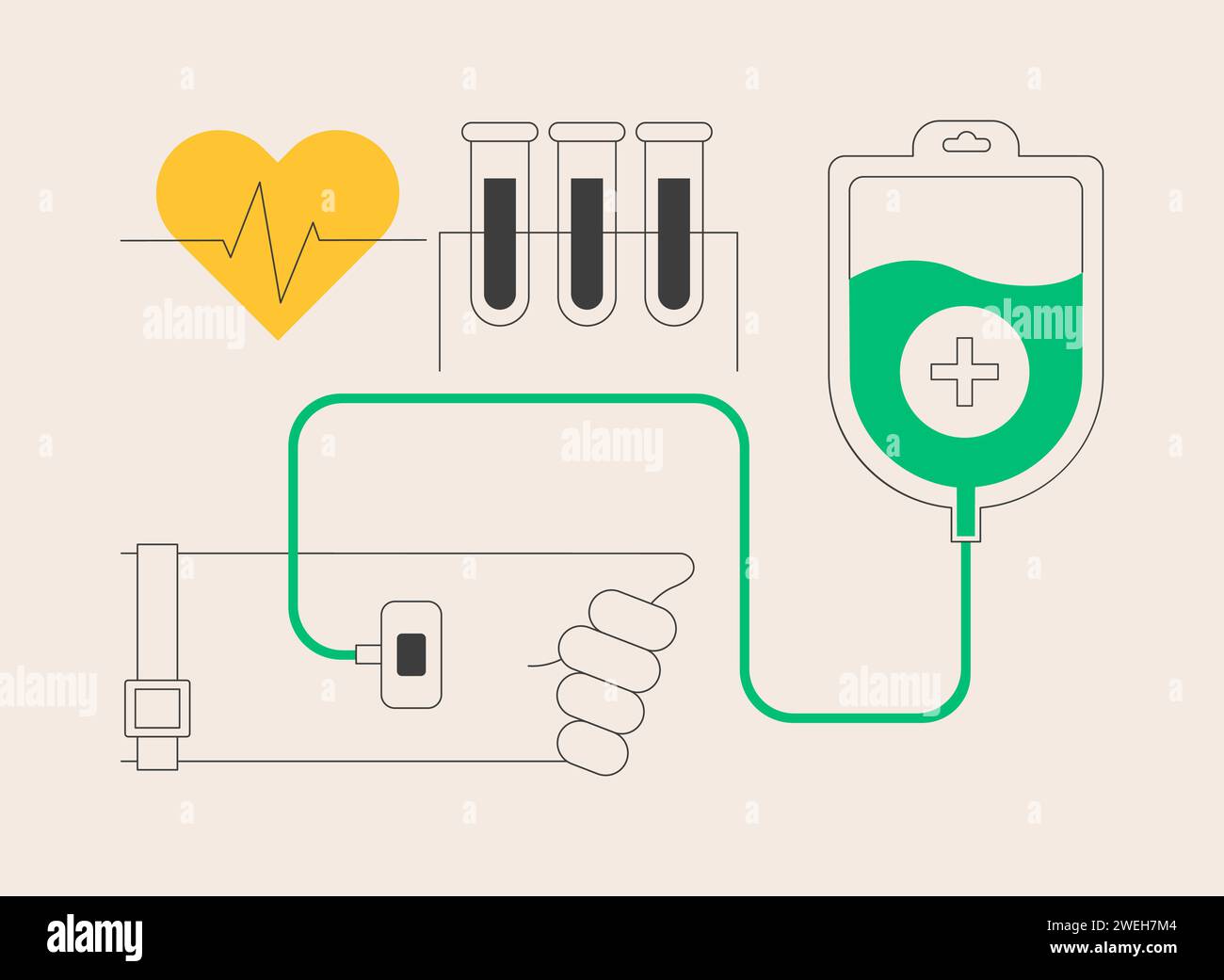 Blood donation abstract concept vector illustration Stock Vector Image ...