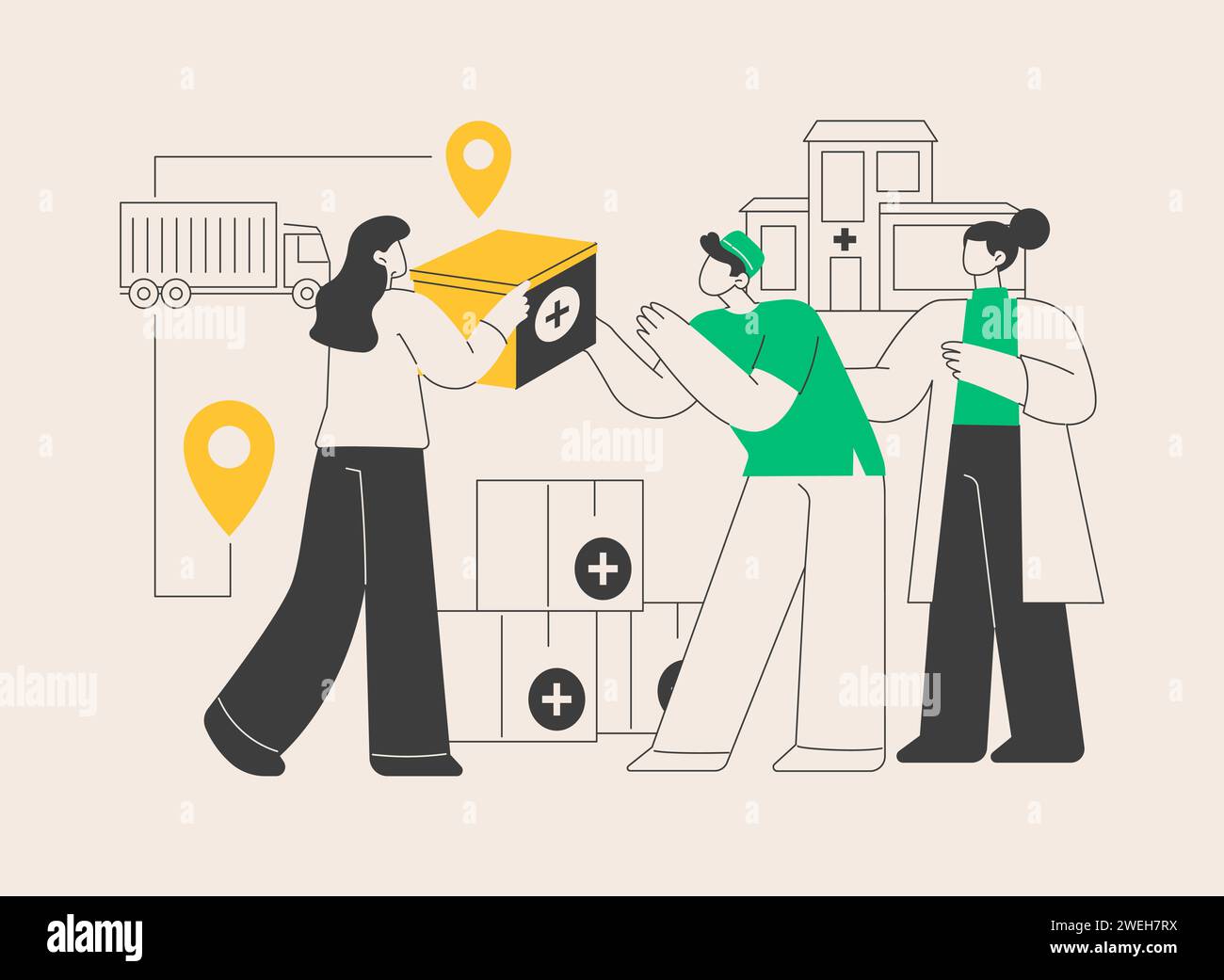 Humanitarian aid abstract concept vector illustration Stock Vector ...