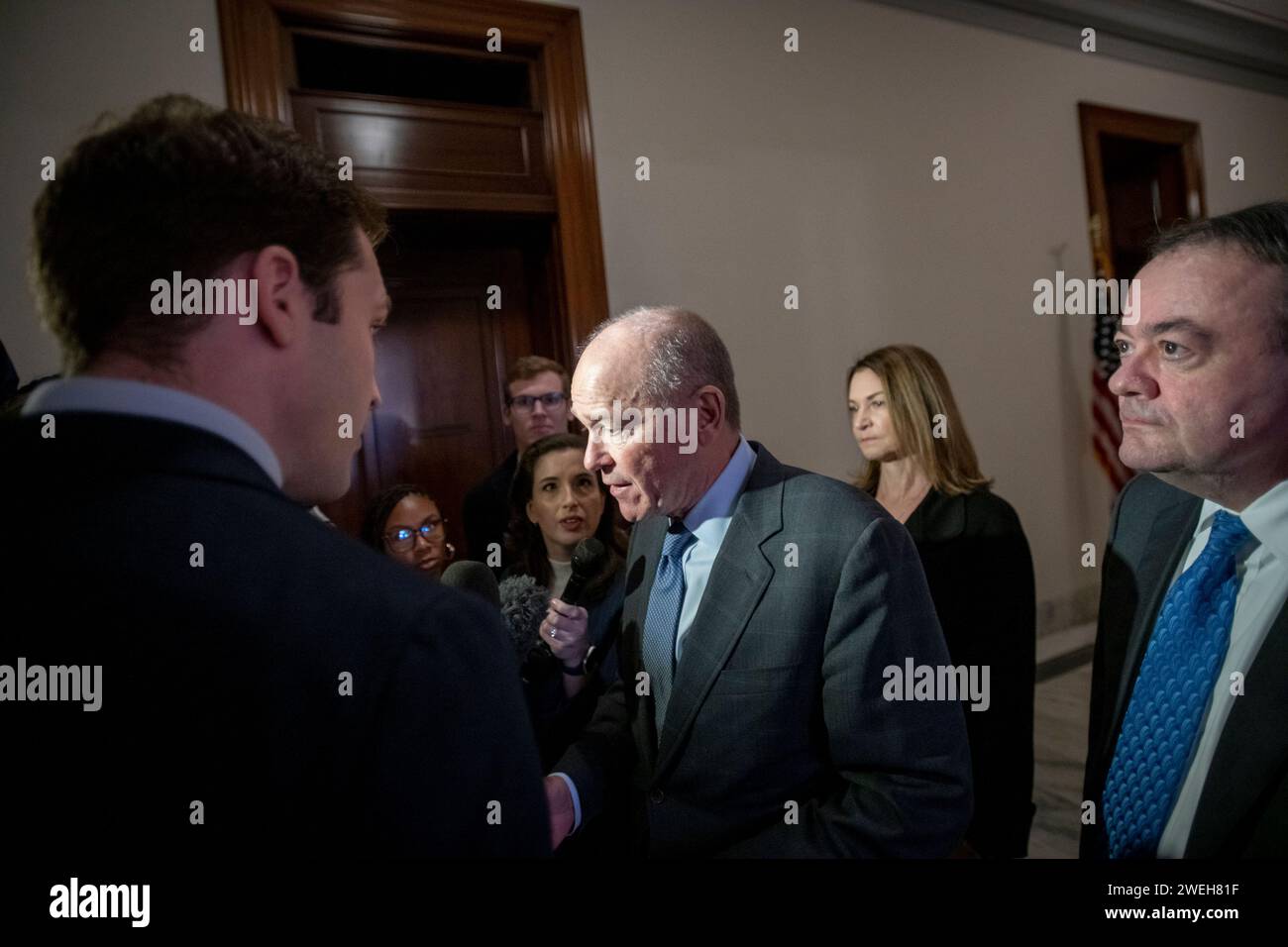 Boeing CEO Dave Calhoun arrives at the office of United States Senator ...
