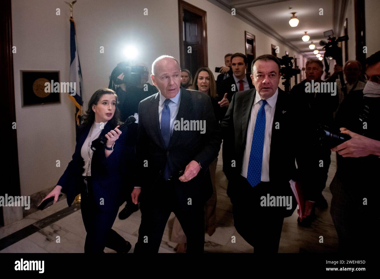 Boeing CEO Dave Calhoun arrives at the office of United States Senator ...