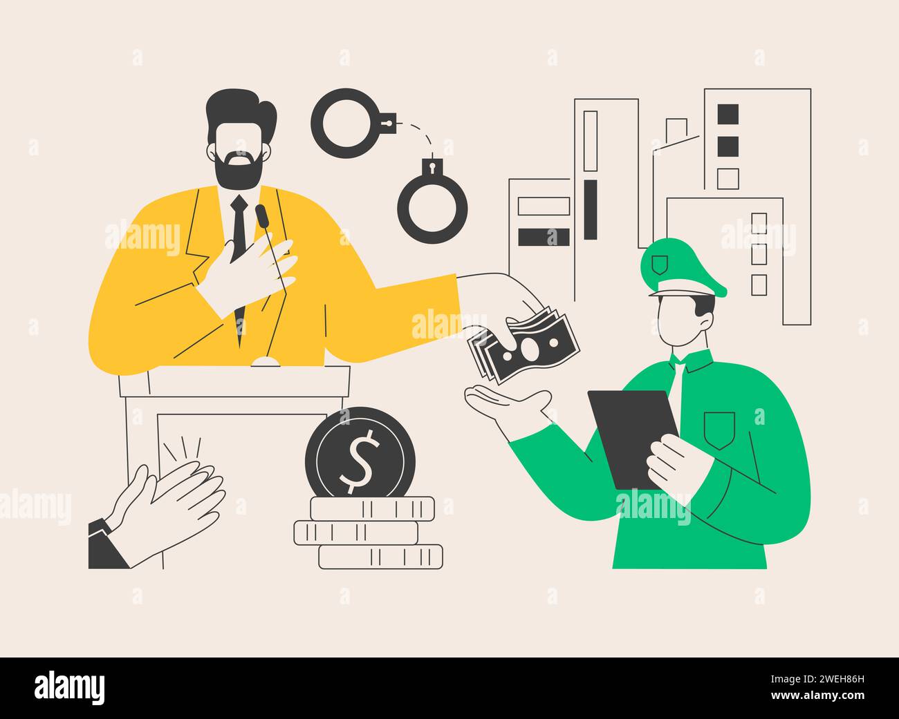 Political corruption abstract concept vector illustration Stock Vector ...