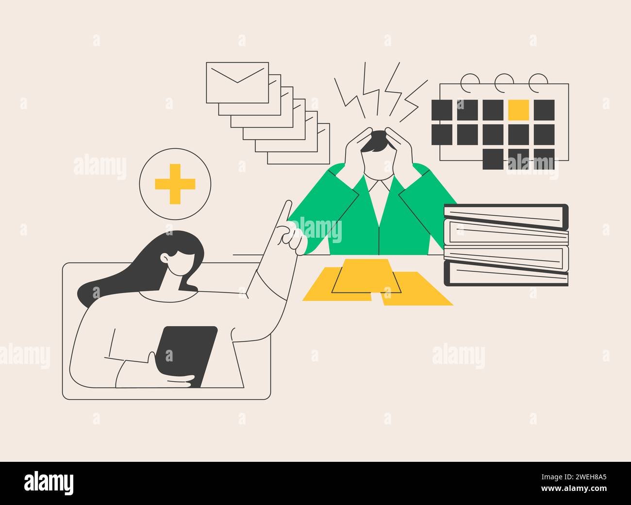 Stress abstract concept vector illustration Stock Vector Image & Art ...