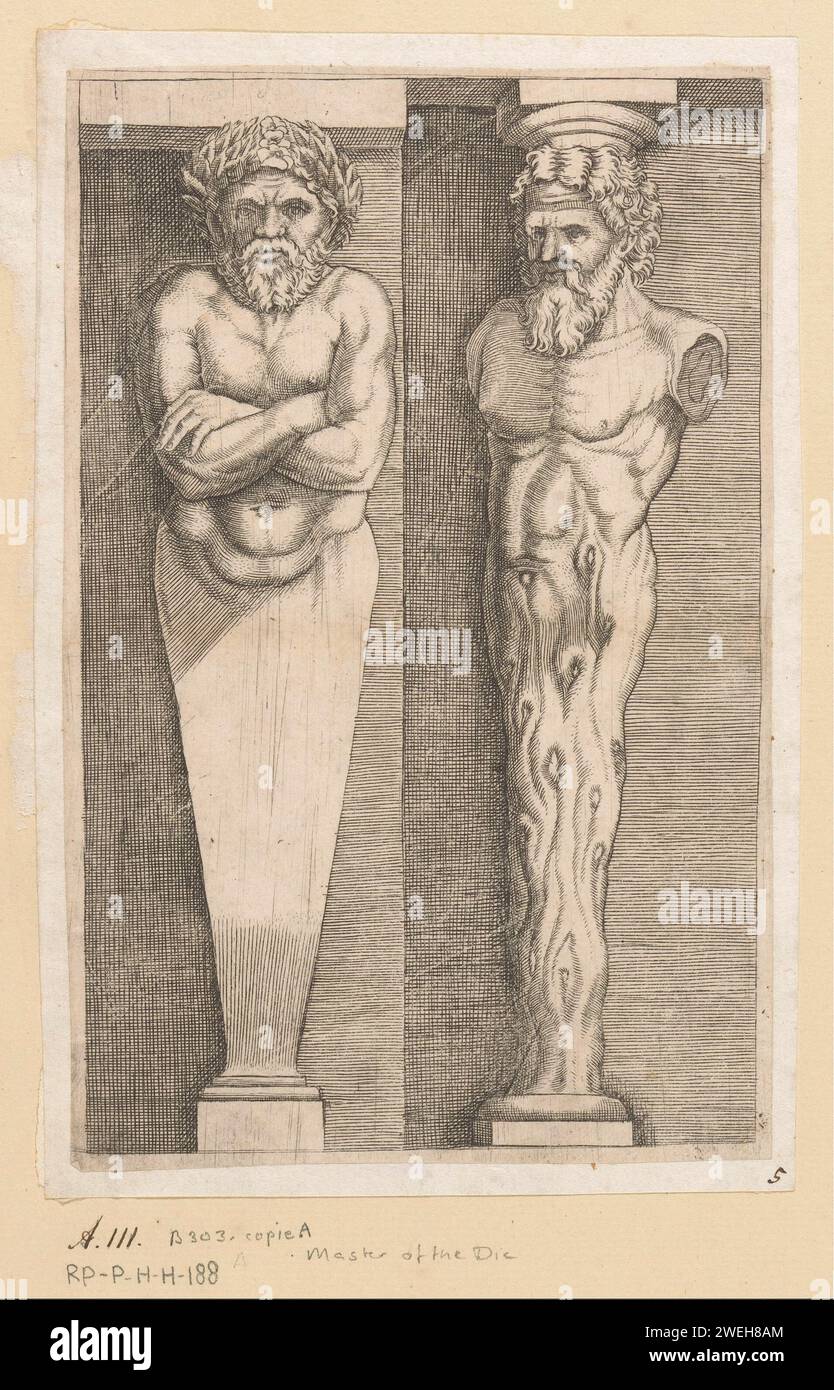Two male Hermen, Master of the Dice (Possible), After Agostino ...