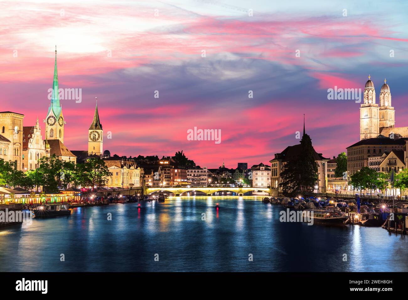 Switzerland zurich tourism grossmnster hi-res stock photography and ...