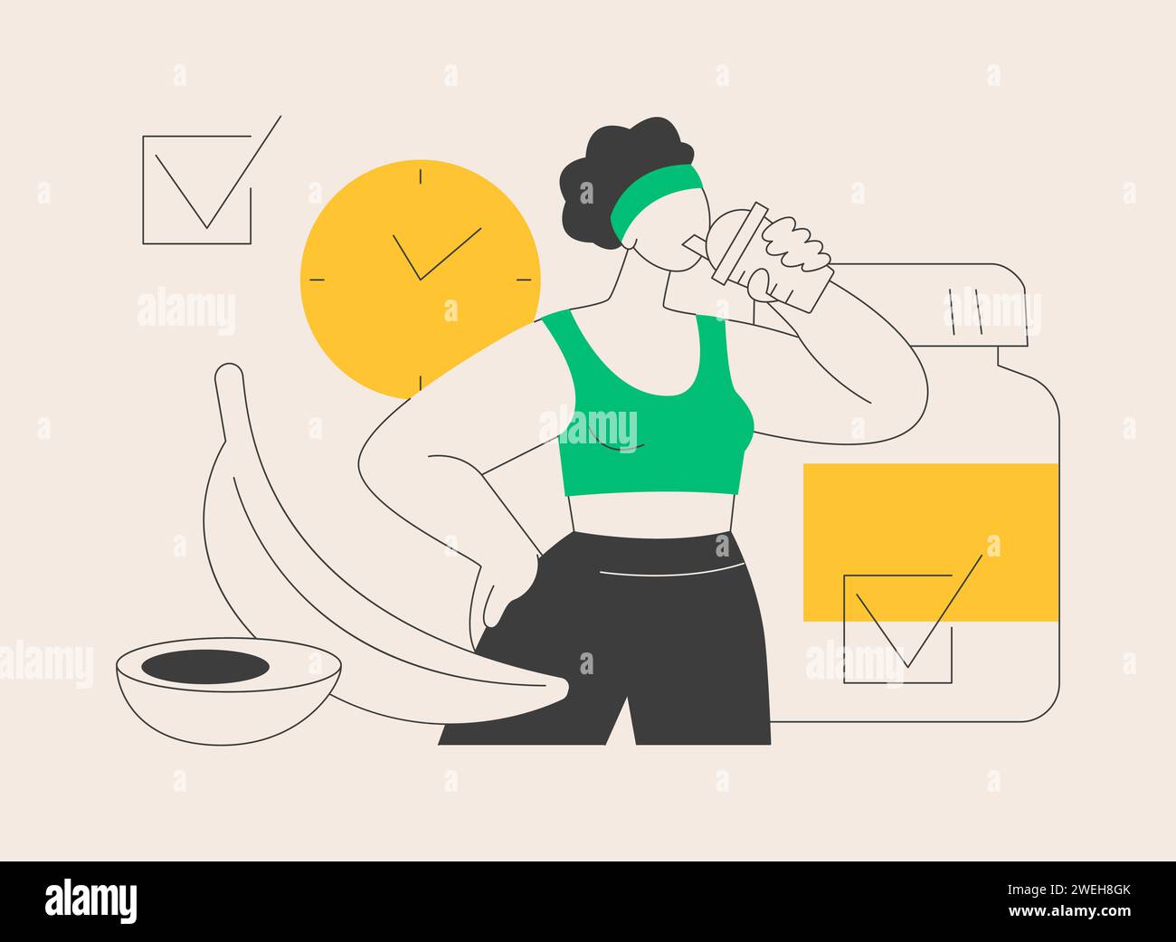 Sports nutrition abstract concept vector illustration Stock Vector ...