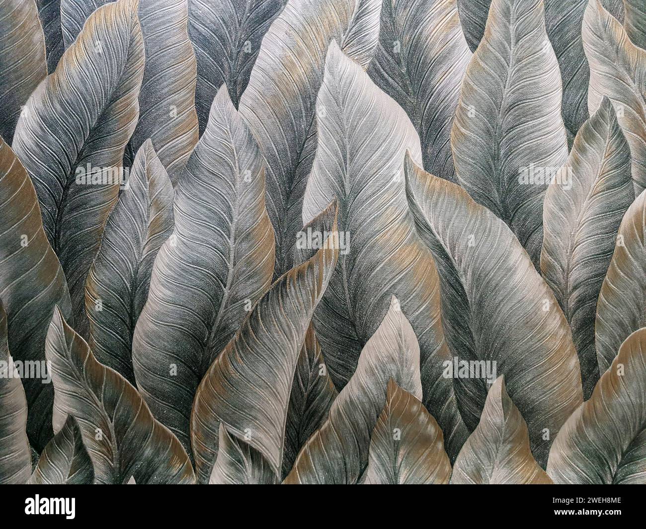 Vintage wallpaper, old retro vintage leaf pattern, wallpaper ...