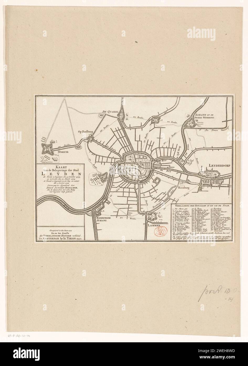 Map of the siege of Leiden, 1573-1574, Anonymous, After Joost Jansz ...