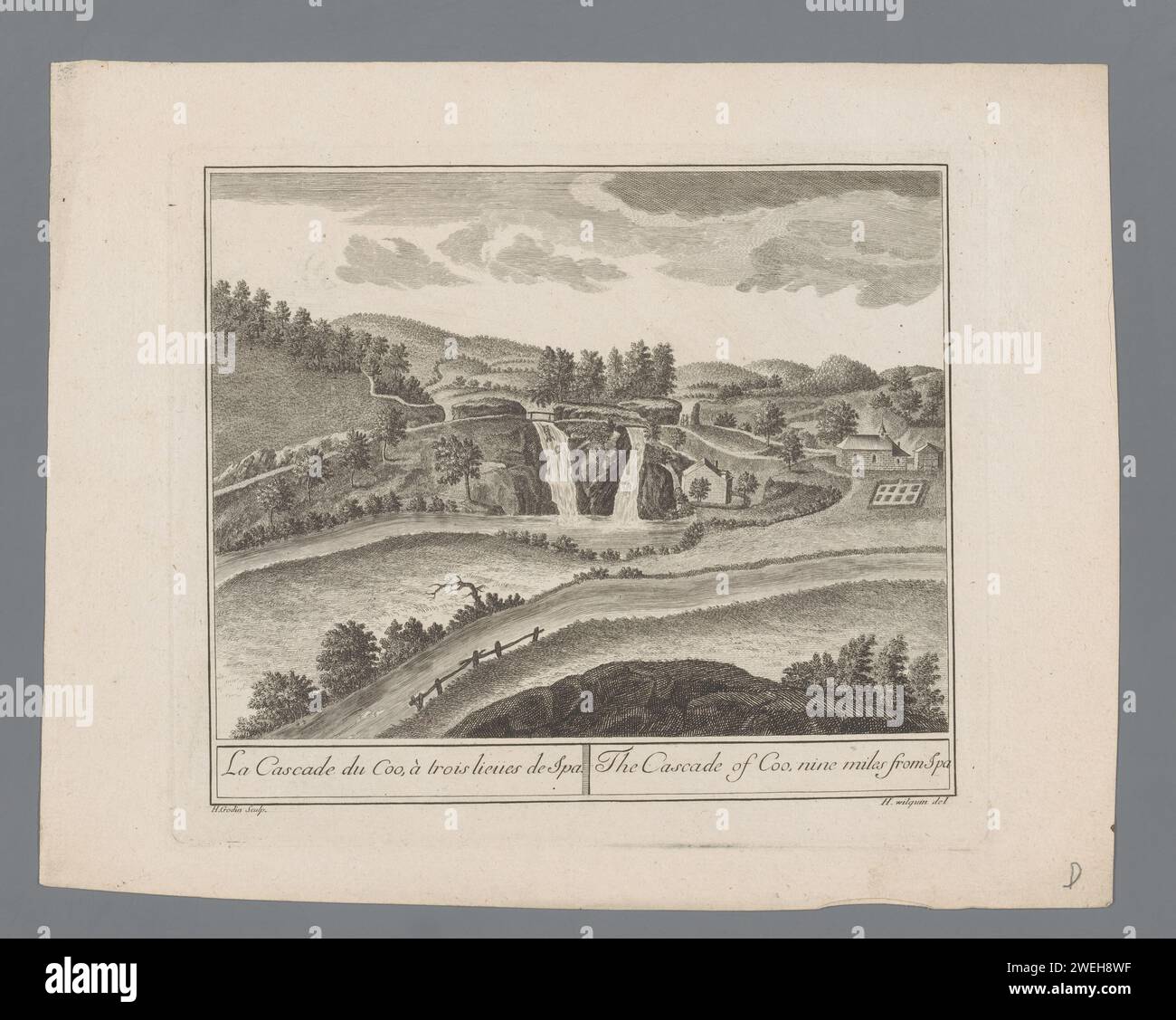 View of the waterfalls of COO, Henri -Joseph Godin, After H. Wilquin ...